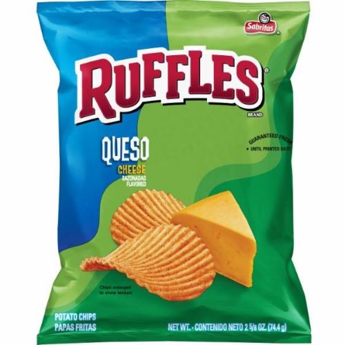 Cloud9Liquor. Ruffles, Queso Cheese Flavored, Potato Chips